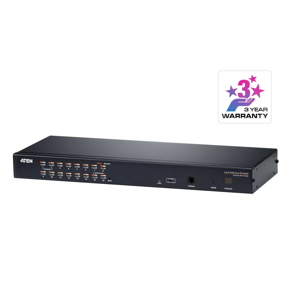 KH1516AI - Local/Remote Shared Access 16-Port Multi-Interface Cat 5 KVM ...