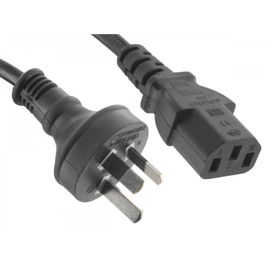 ADDER 2 Metre Australian/NZ 3 Pin Plug Power Cable to IEC Socket CAB ...